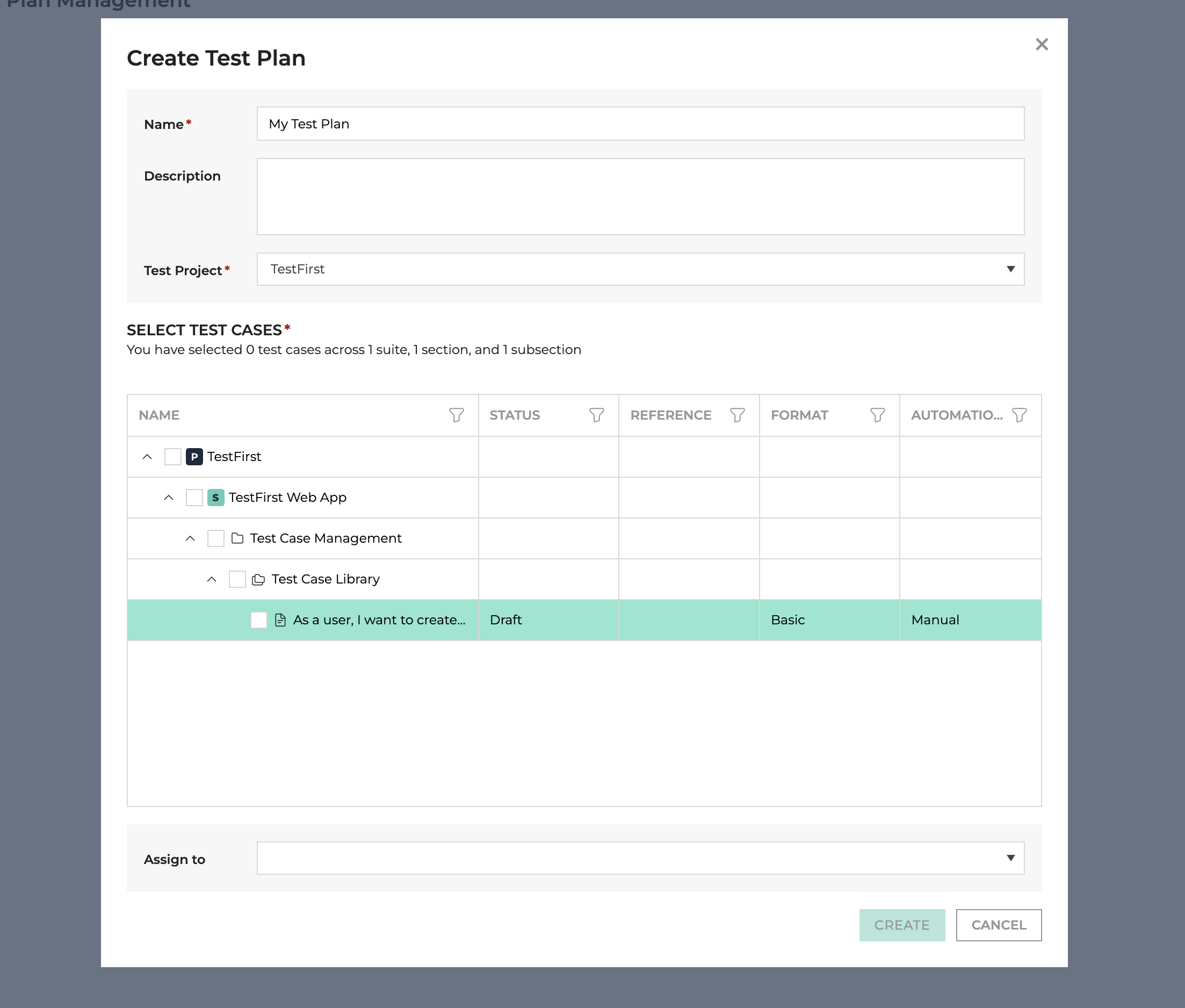 Create a Test Plan – TestFirst